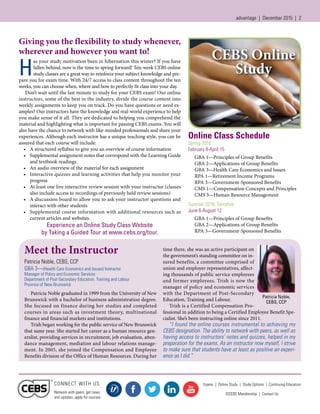 CEBS Advantage Newsletter December 15, 2015, pages 11 to 12 | PDF