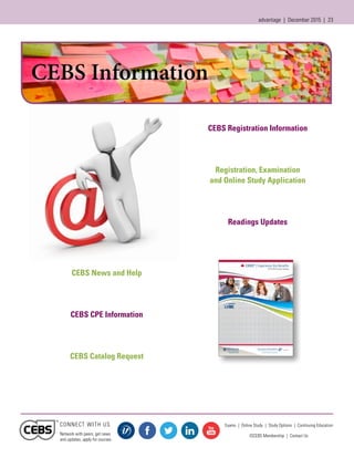 CEBS Advantage Newsletter December 15, 2015, pages 11 to 12 | PDF