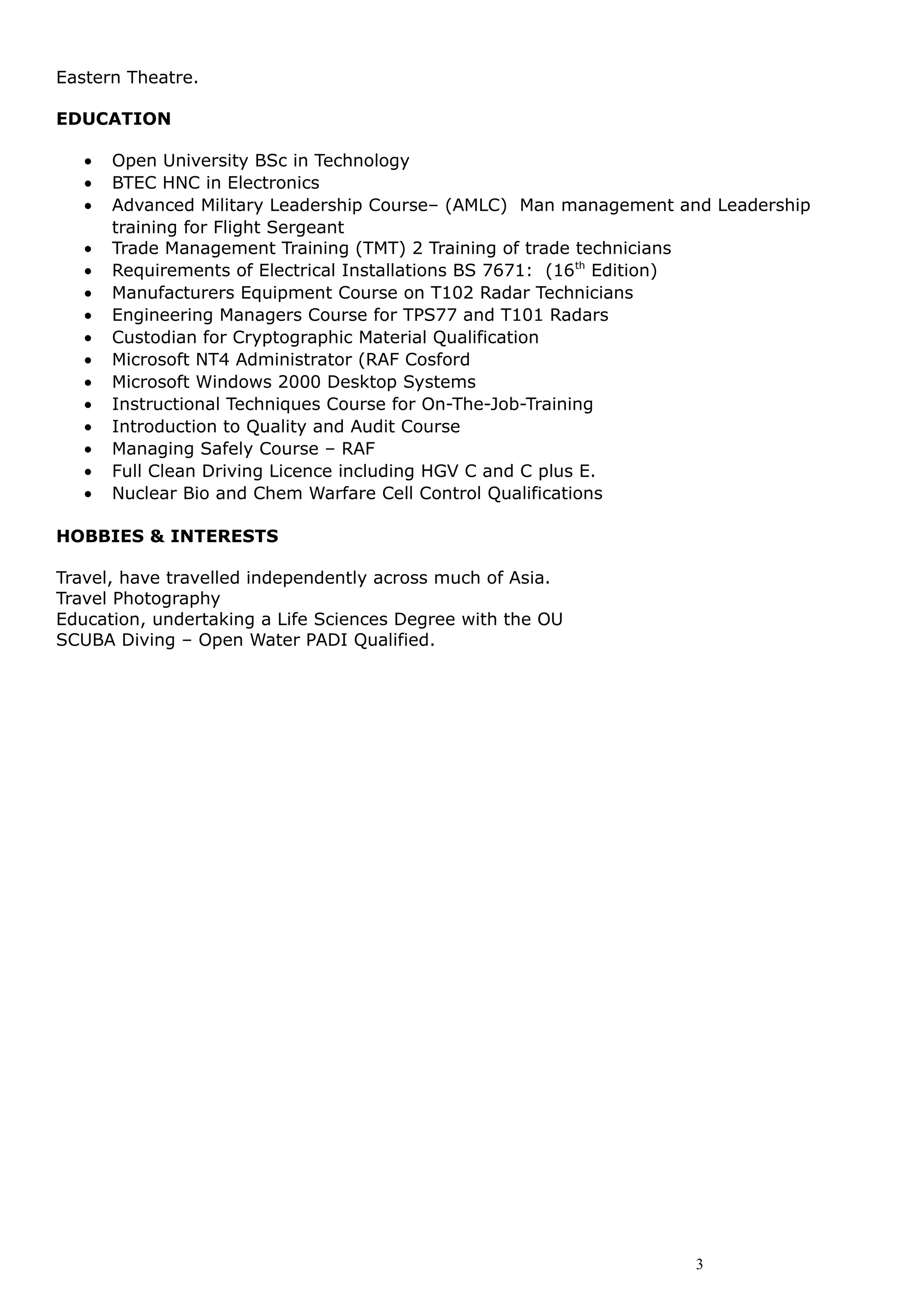 Paul Evans CV | DOC