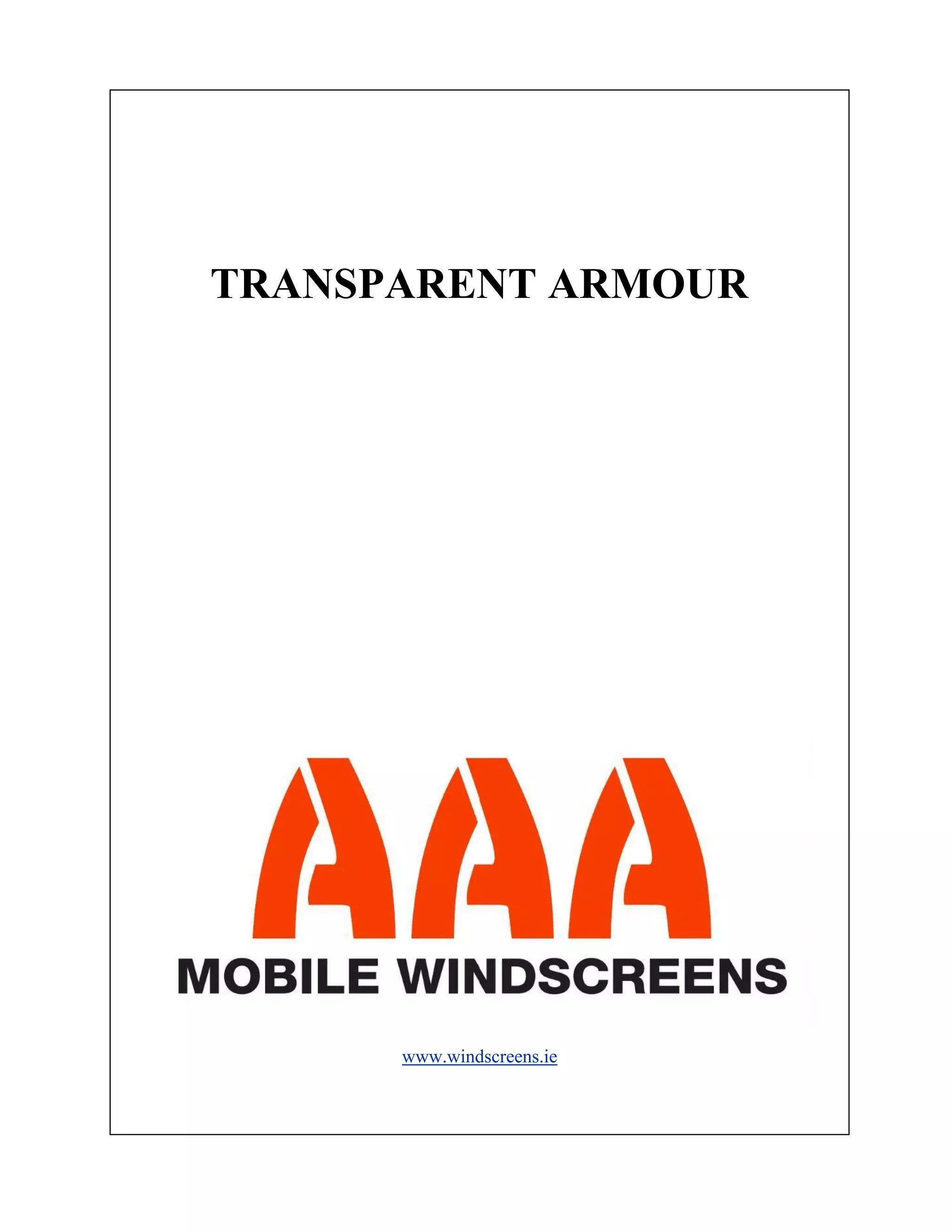 Transparent Armour Main Doc | PDF