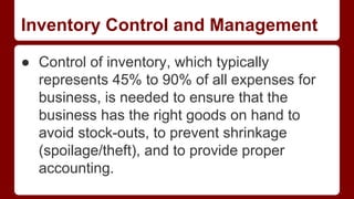 Inventory Control and Management | PDF