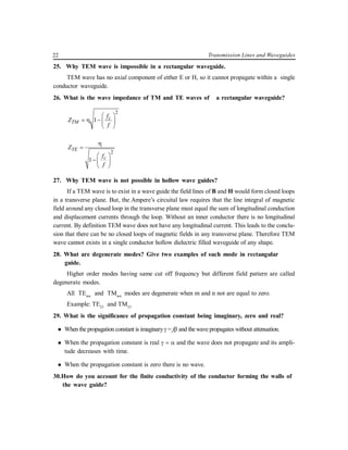 EC8651 Transmissions lines and RF systems-two marks | PDF