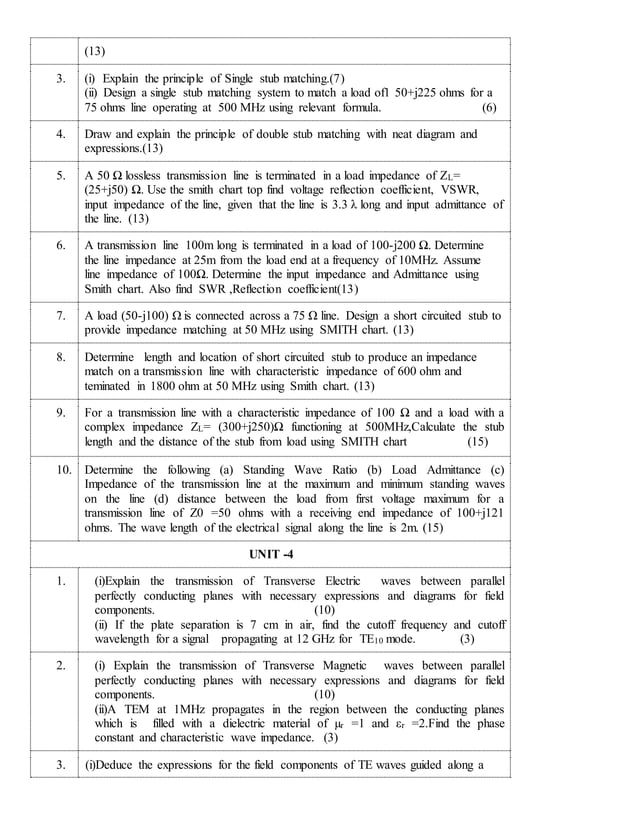 EC8651 Transmission lines and RF systems | DOCX