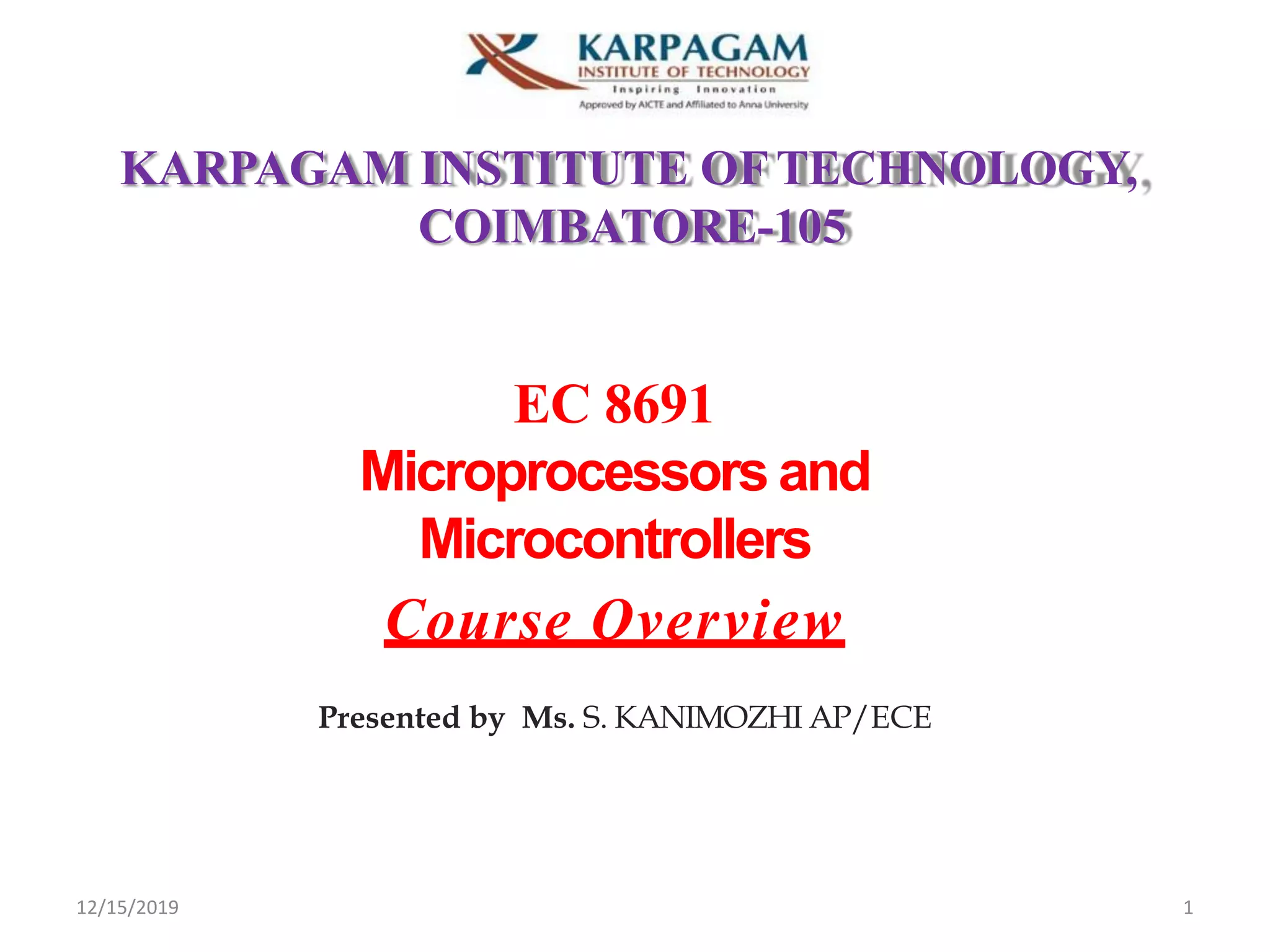 Ec 8691 mpmc converted (1) (1) (1) | PPT