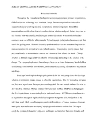 Role of Change Agents In Change Management | PDF