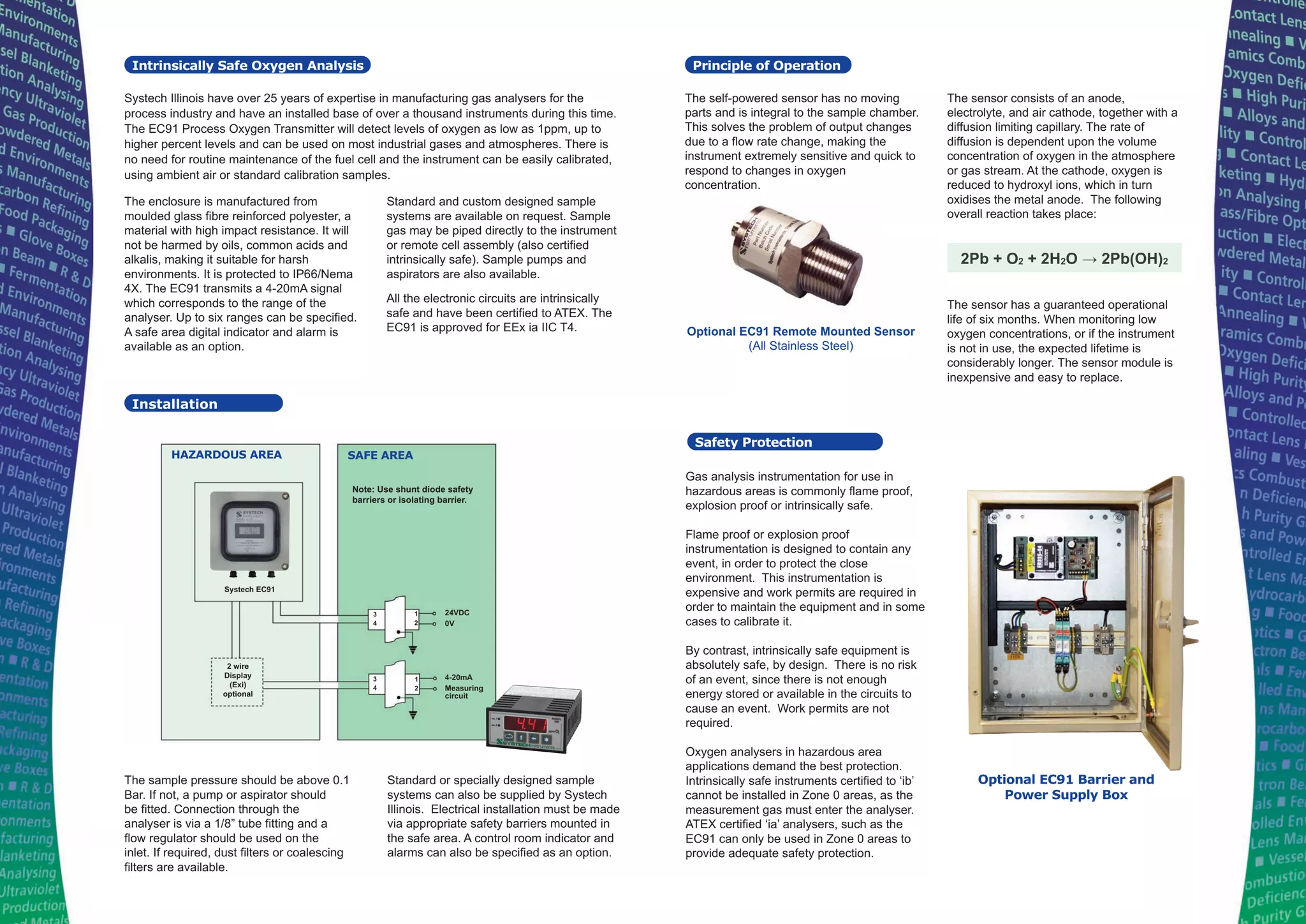 Ec91 Intrinsically Safe Oxygen Analyser | PDF