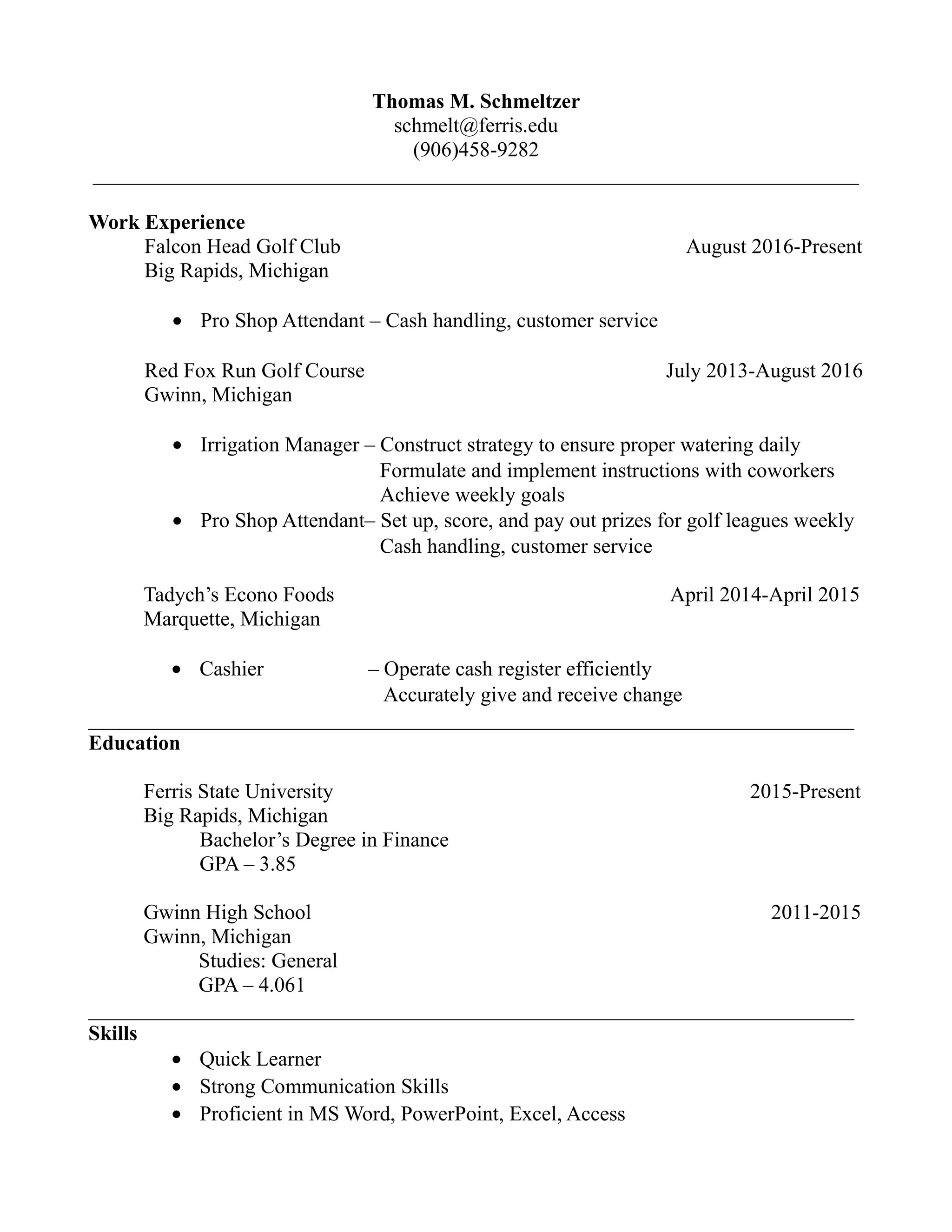 Thomas Schmeltzer-Resume | DOC