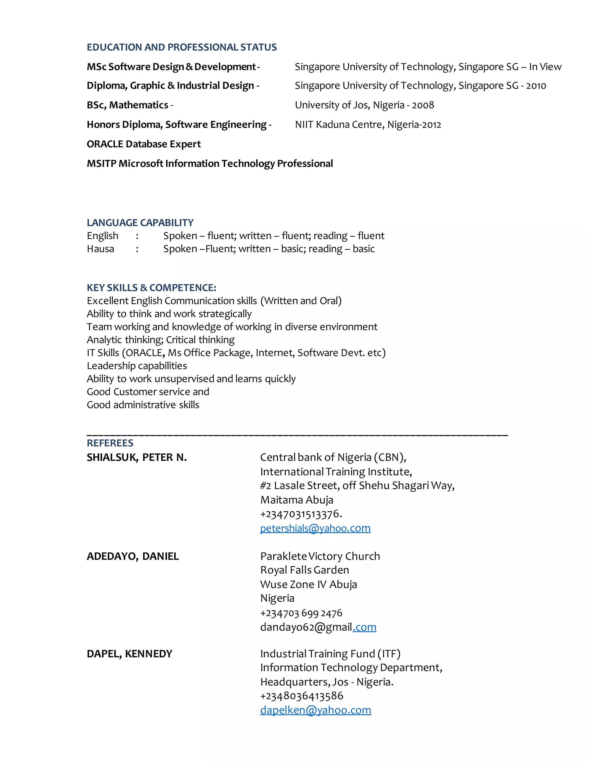 CV [Joe Daniels] | PDF