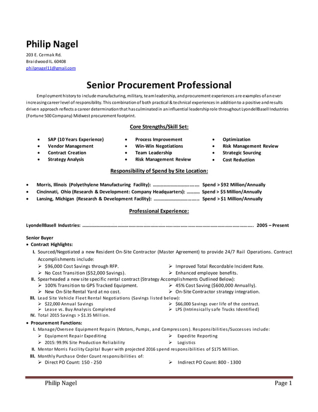 Philip Nagel Resume | PDF