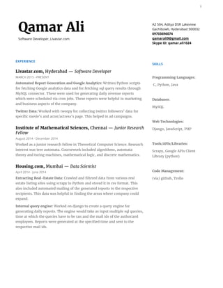 Resume | PDF