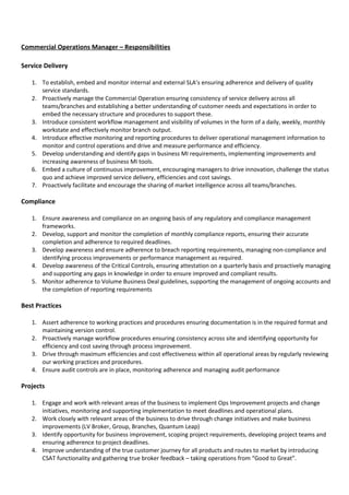 Commercial Operations Manager | PDF