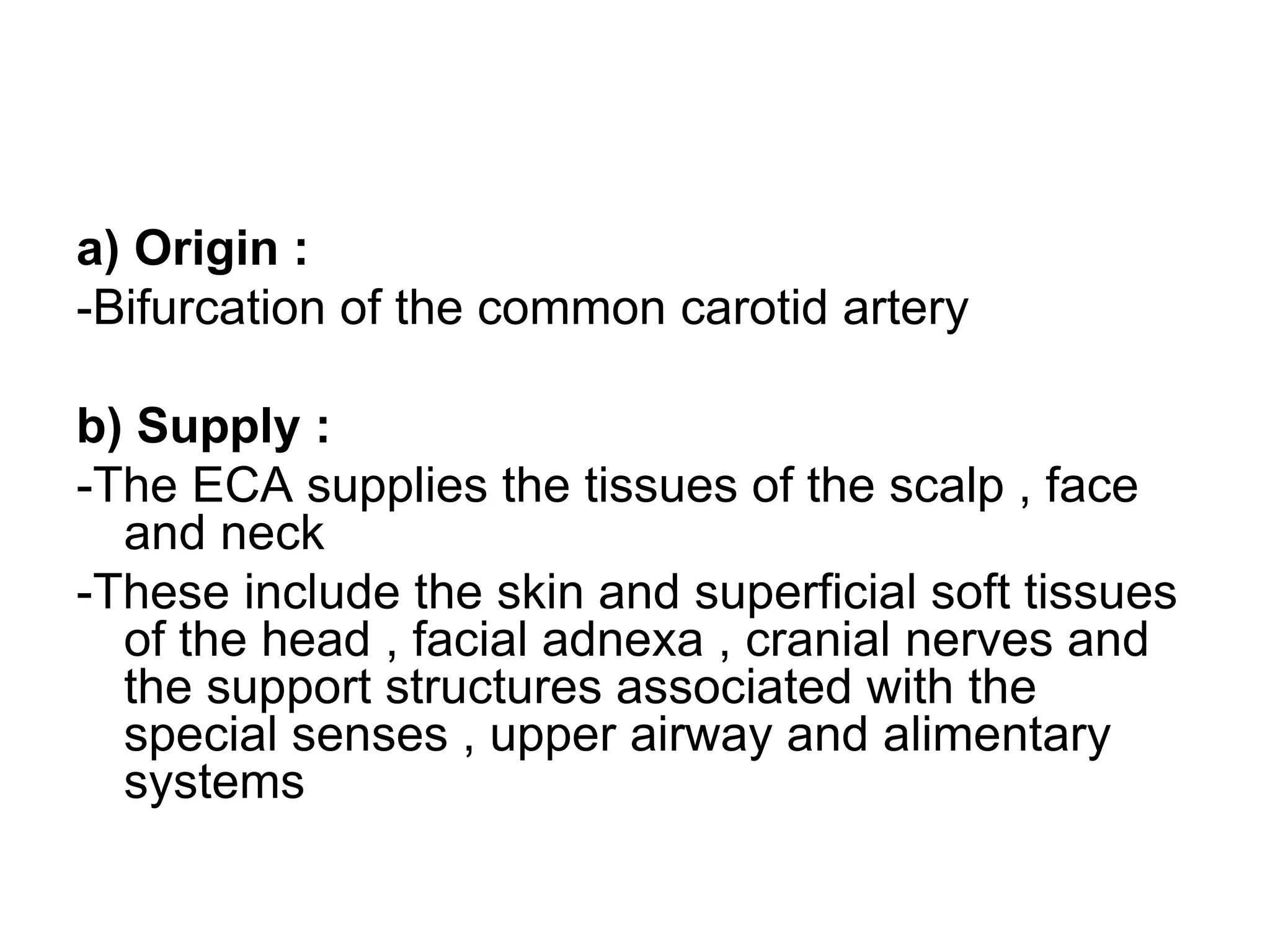 Anatomy of the external carotid artery (ECA) | PPT | Death, Injury, or Military Conflict ...