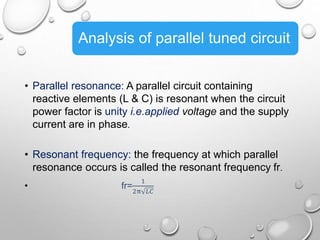 TUNED AMPLIFIERS Simple presentation of Btech students | PPTX