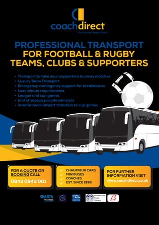 FOOTBALL & RUGBY TRANSPORT | PDF