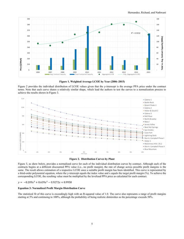 Estimating Project LCOE-an Analysis of Geothermal PPA Data | PDF