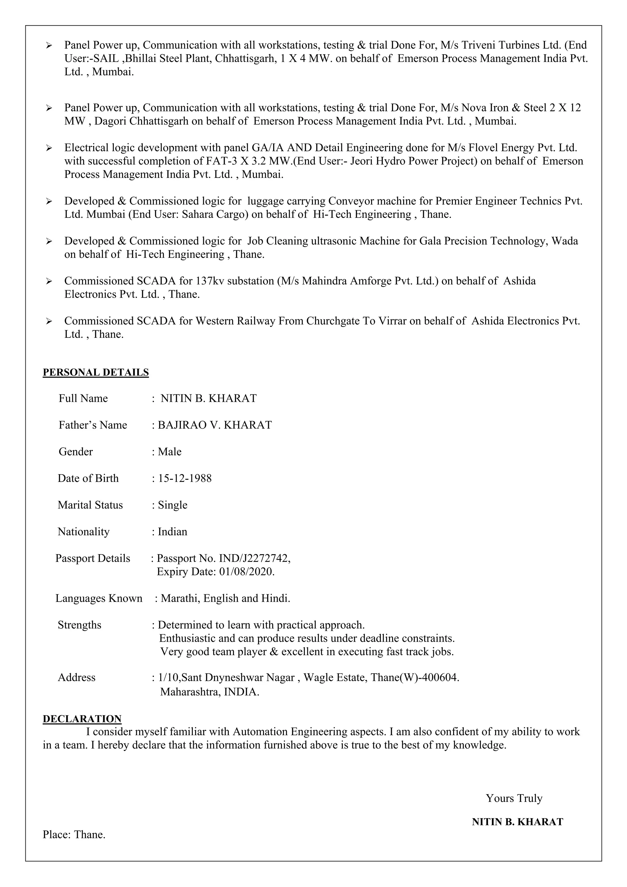 Resume Nitin Kharat rev 2 | PDF