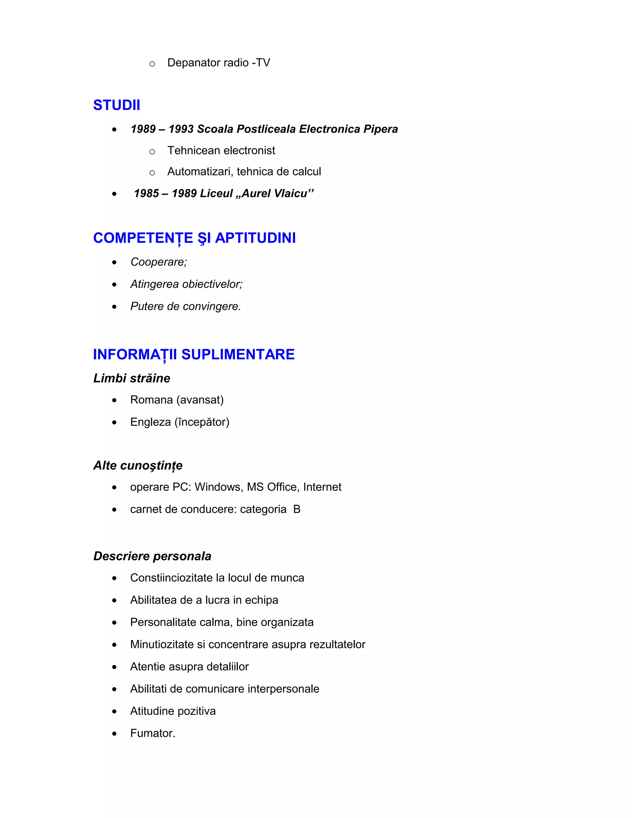 CV_Amortila.Marian_cu_poza | PDF