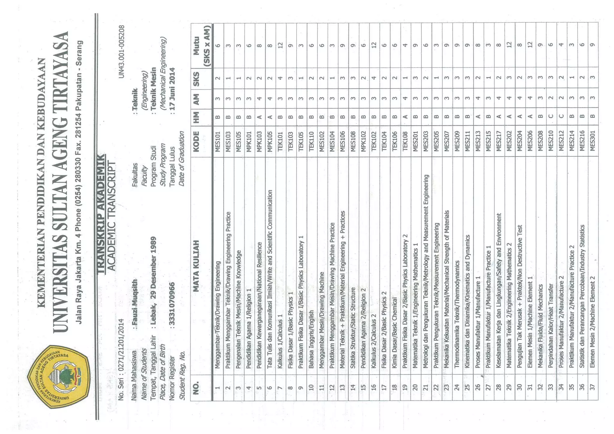 Academic Transcript | PPT