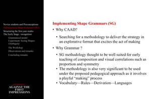 Use of Grammar for Shape Exploration with Novice Students | Experiment ...