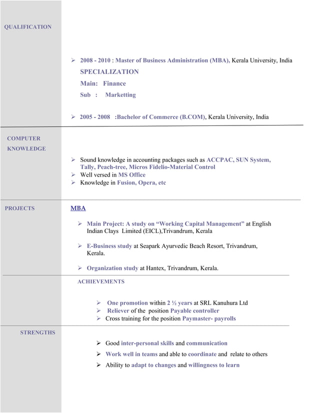 Vineeth CV-June-2015 | PDF