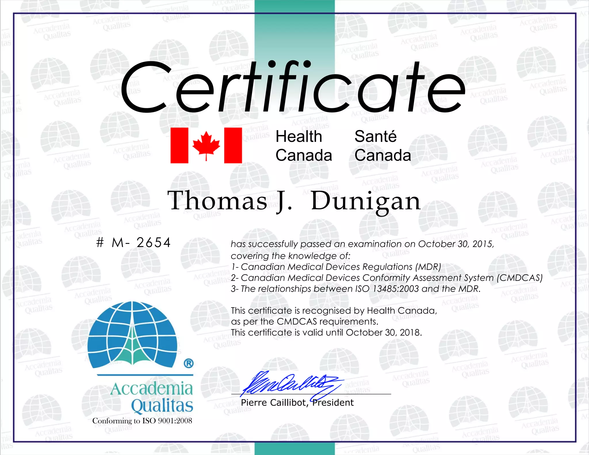 CMDCAS M - 2654 - Dunigan - Thomas J. | PDF