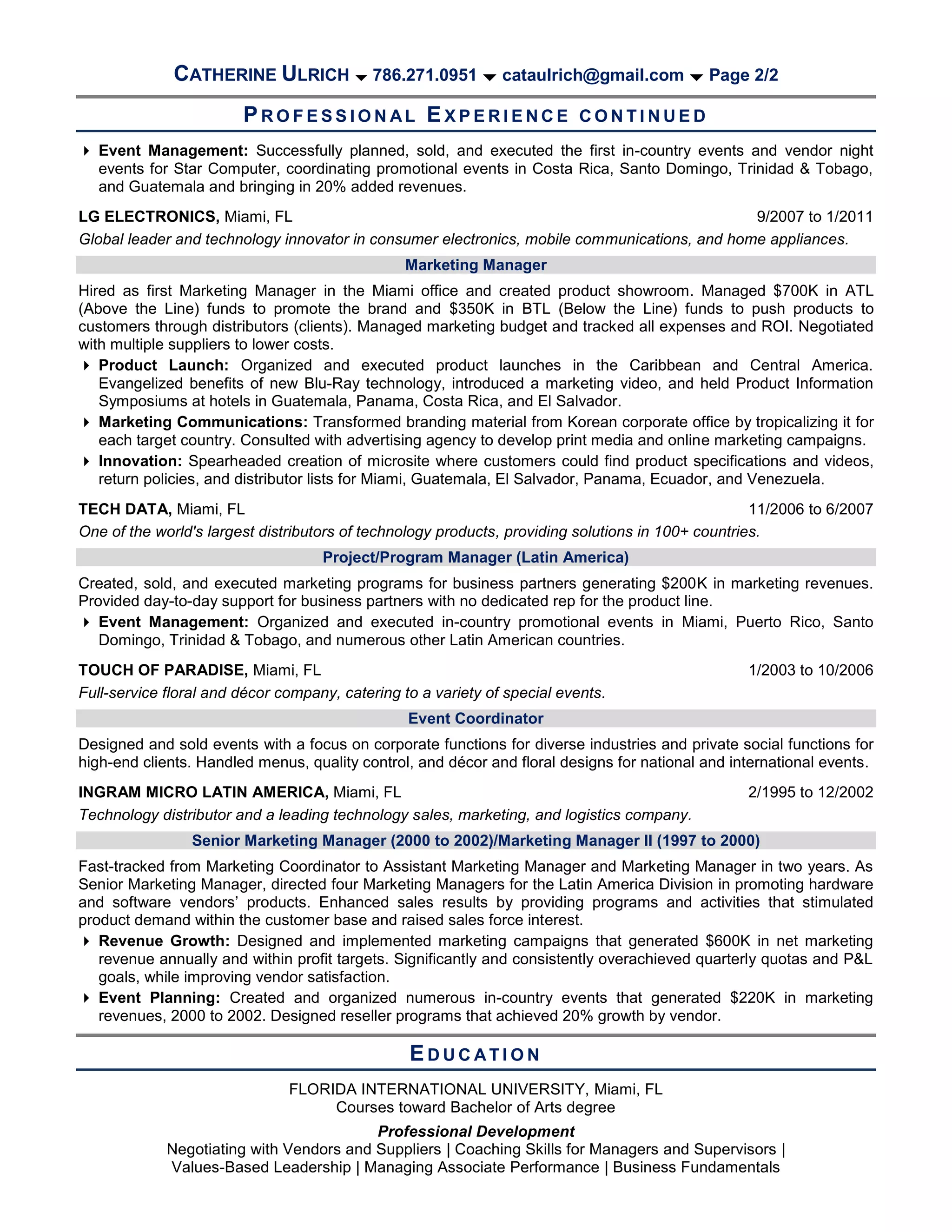 Revised Catherine Ulrich New Resume | PDF