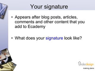 Ecademy Presentation | PPT