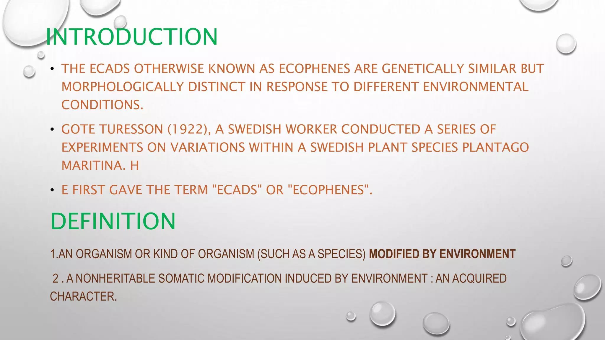 Ecades and ecotype | PPTX