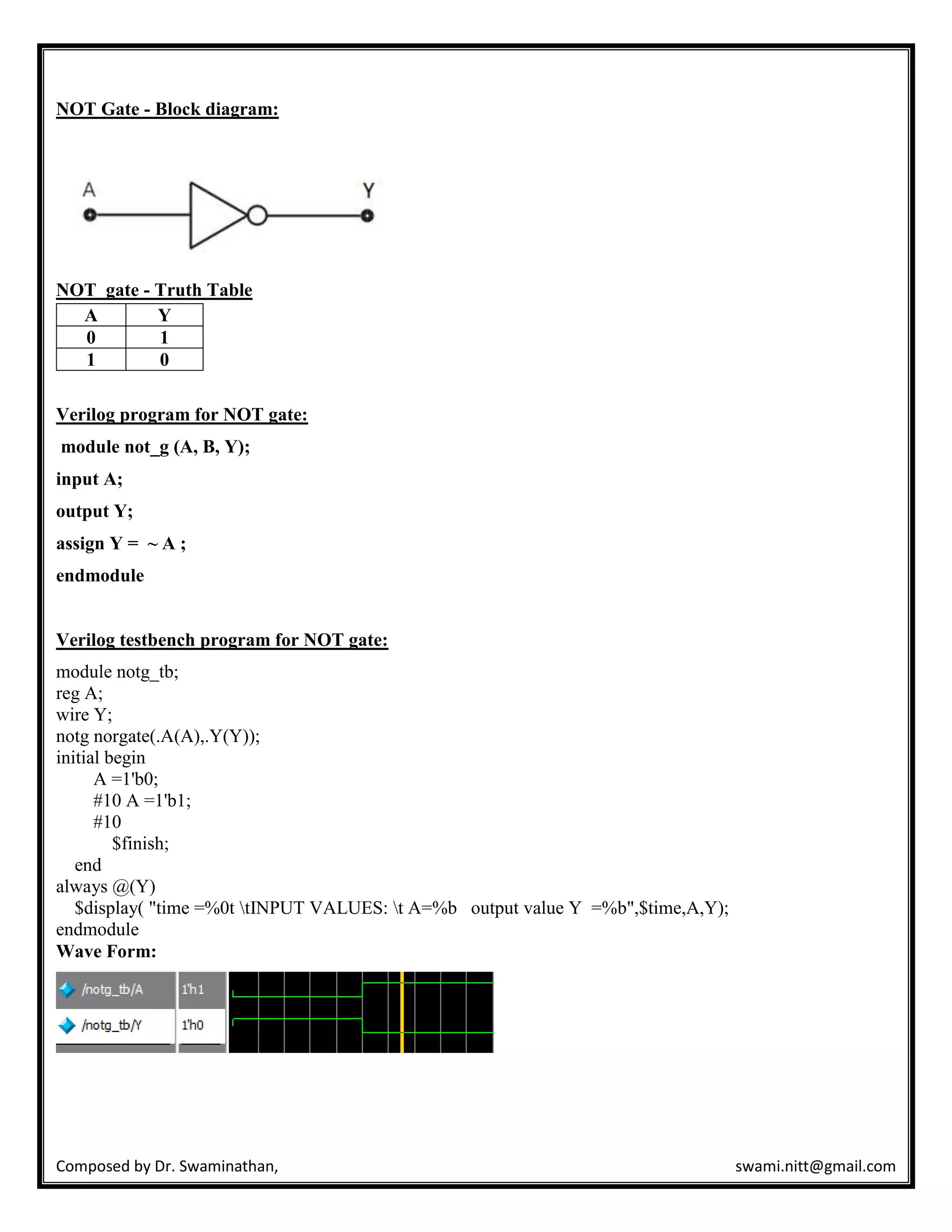 Verilog lab manual (ECAD and VLSI Lab) | PDF