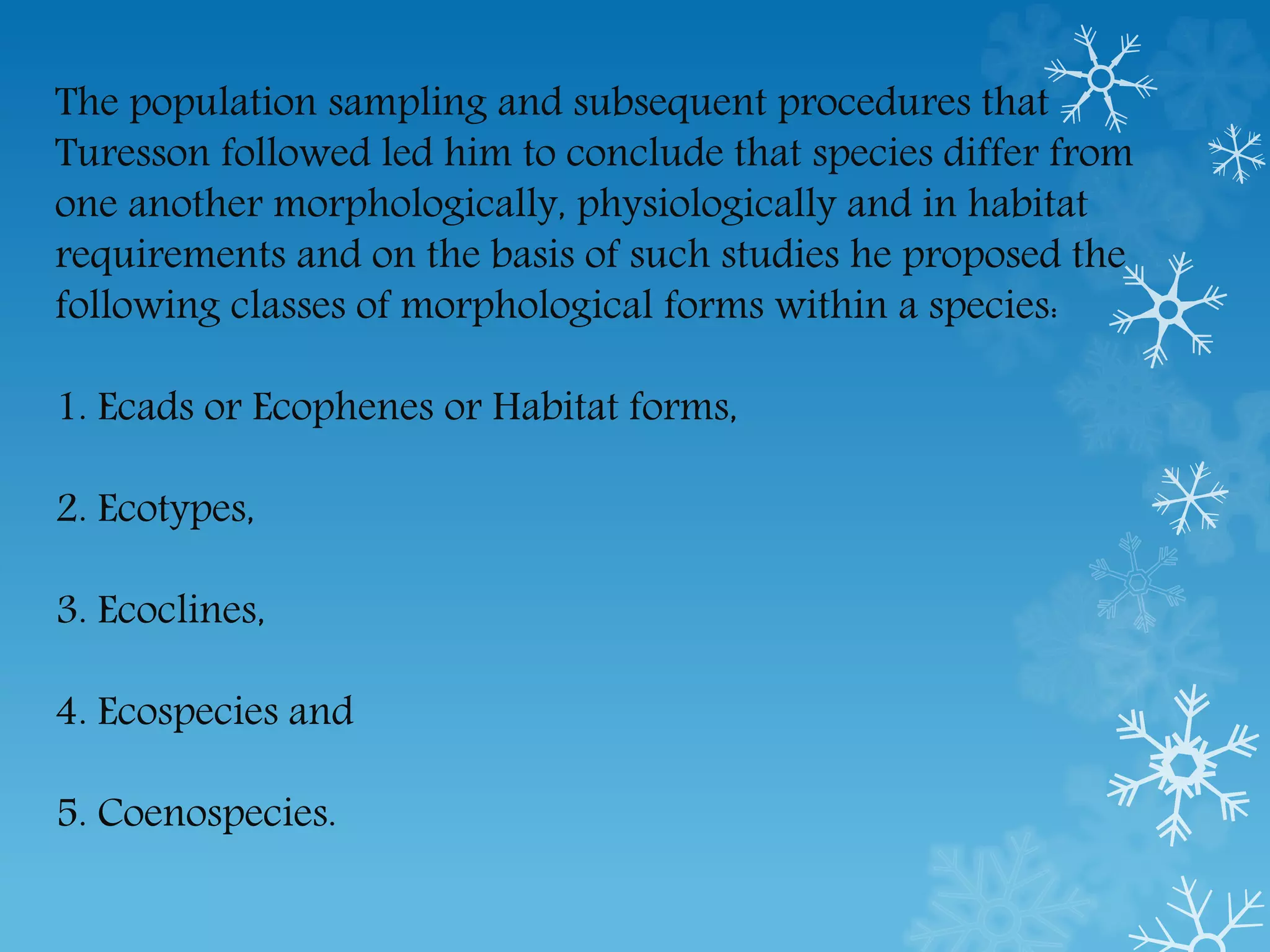 Ecads and ecotypes | PPTX