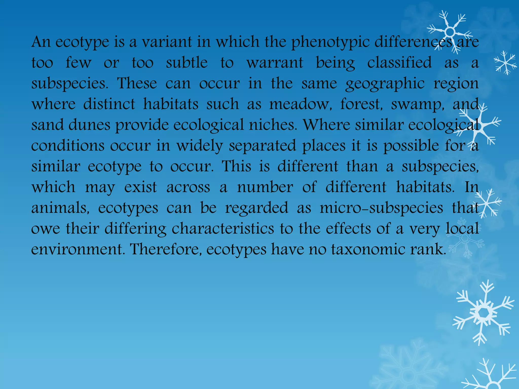 Ecads and ecotypes | PPTX