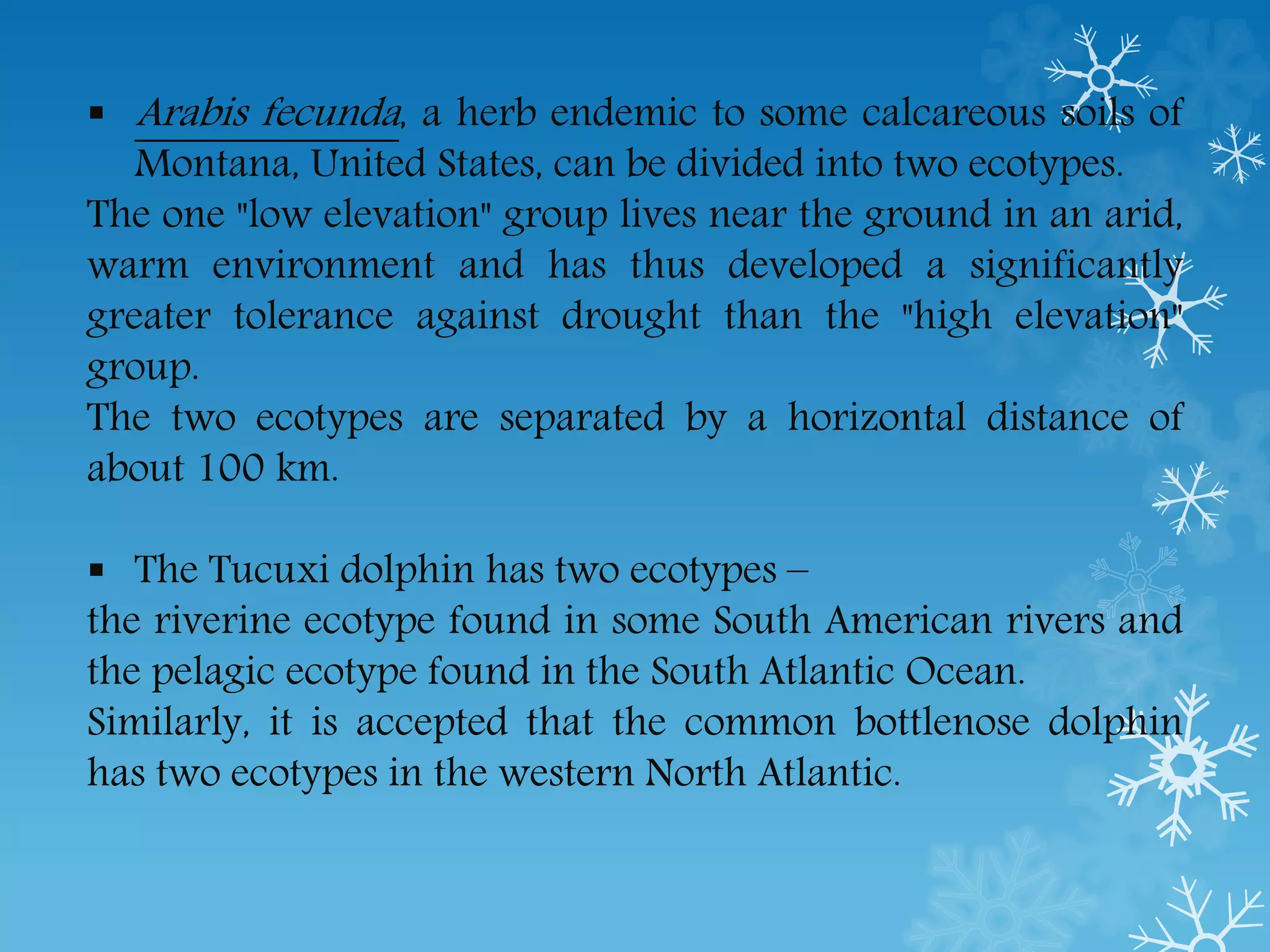 Ecads and ecotypes | PPTX