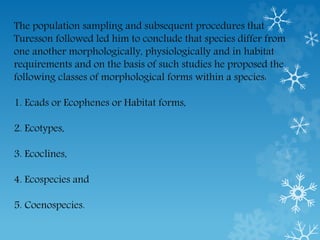 Ecads and ecotypes | PPTX