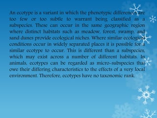 Ecads and ecotypes | PPTX