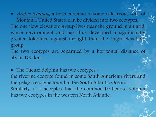 Ecads and ecotypes | PPTX