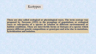 Ecads and ecotypes | PPTX