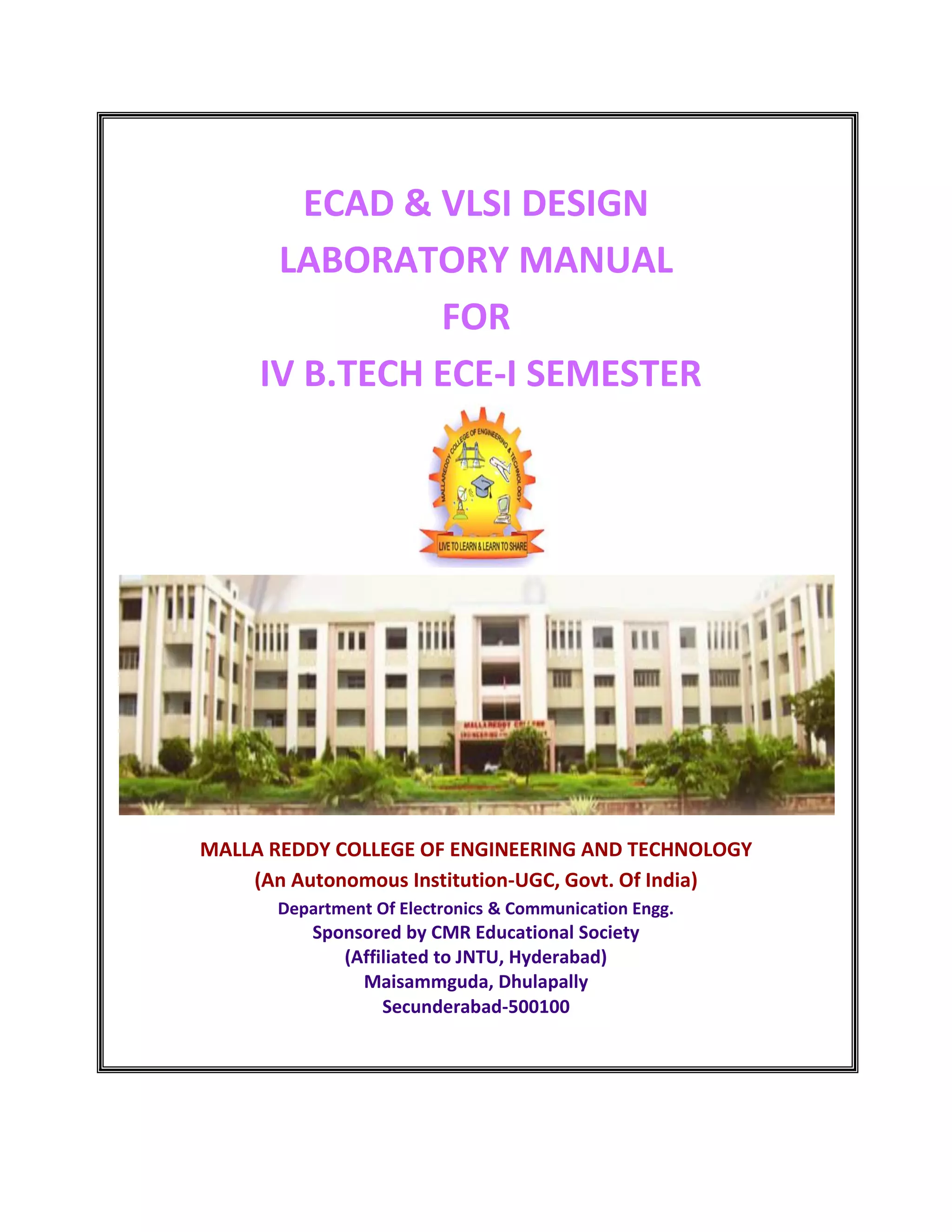Ecad &vlsi lab 18 | PDF