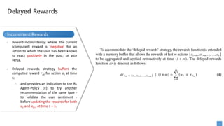 Delayed Rewards in the context of Reinforcement Learning based Recommender Systems | PPT