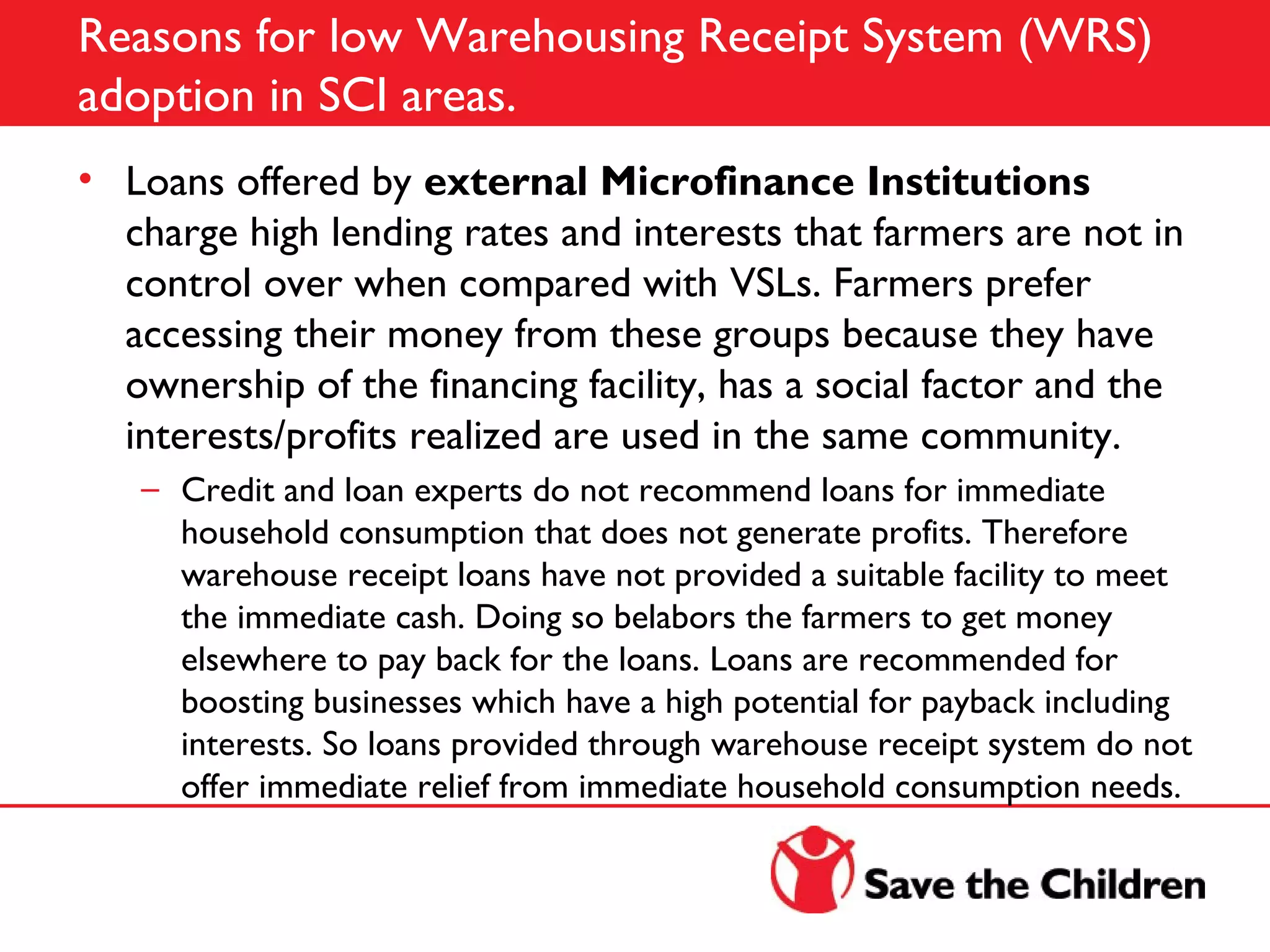 Warehouse Receipt System (WRS) by Save the Children | PPT | Agriculture ...