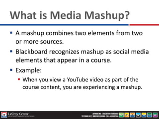 Blackboard Media Mashup | PPT
