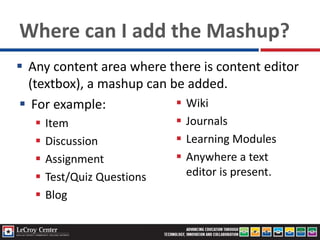 Blackboard Media Mashup | PPT