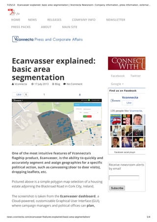 Ecanvasser explained basic area segmentation vconnecta newsroom ...