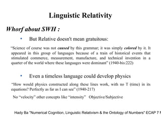 Numerical Cognition, linguistic relativity and the ontology of numbers ...