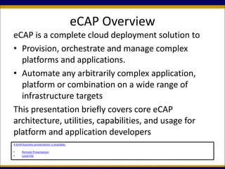 eCAP Developer Walkthru | PPT