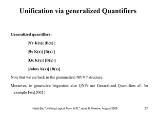Unifying Logical Form and The Linguistic Level of LF | PPT