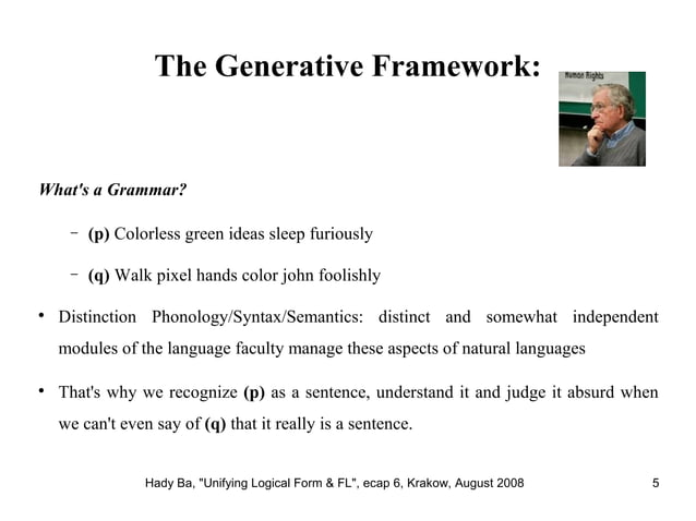 Unifying Logical Form and The Linguistic Level of LF | PPT