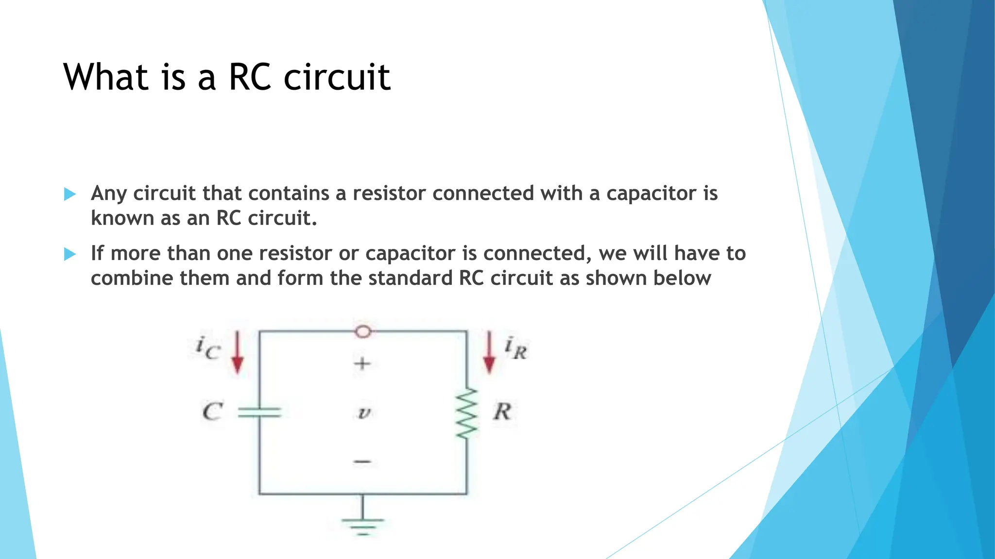 Electric circuit analysis 1 series RC circuit explanation presentation | PPT