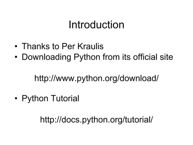 Learning python | PPT