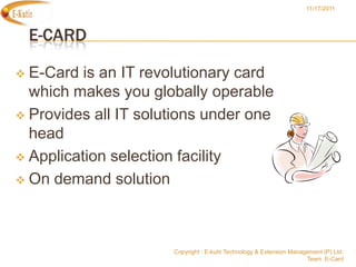 E Card Ppt | PPT