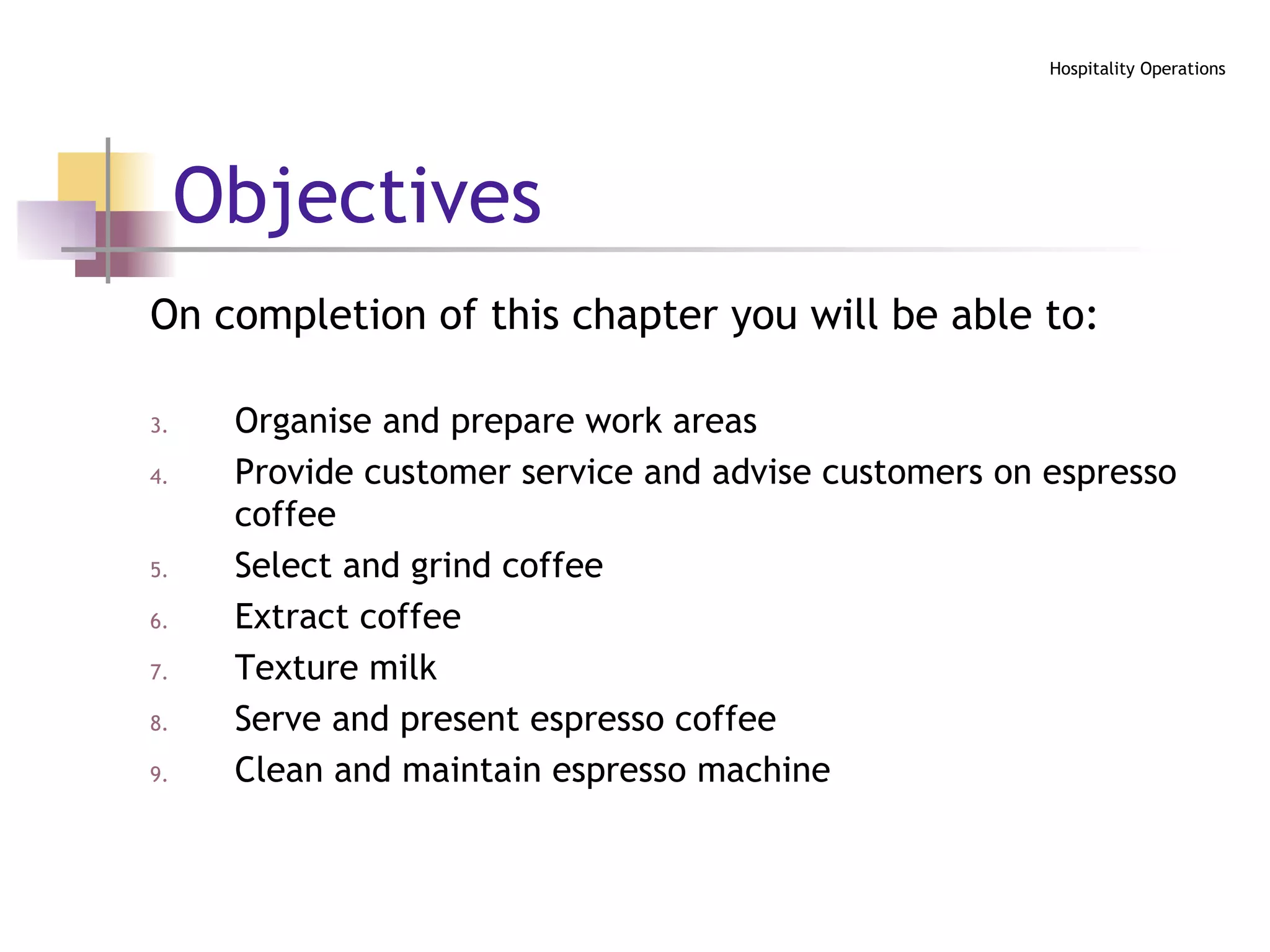 Prepare and Serve Espresso Coffee | PPT